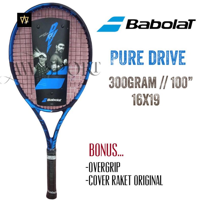 Jual Raket Tenis Babolat PURE DRIVE Blue 2021 Berat : 300g 100 ...