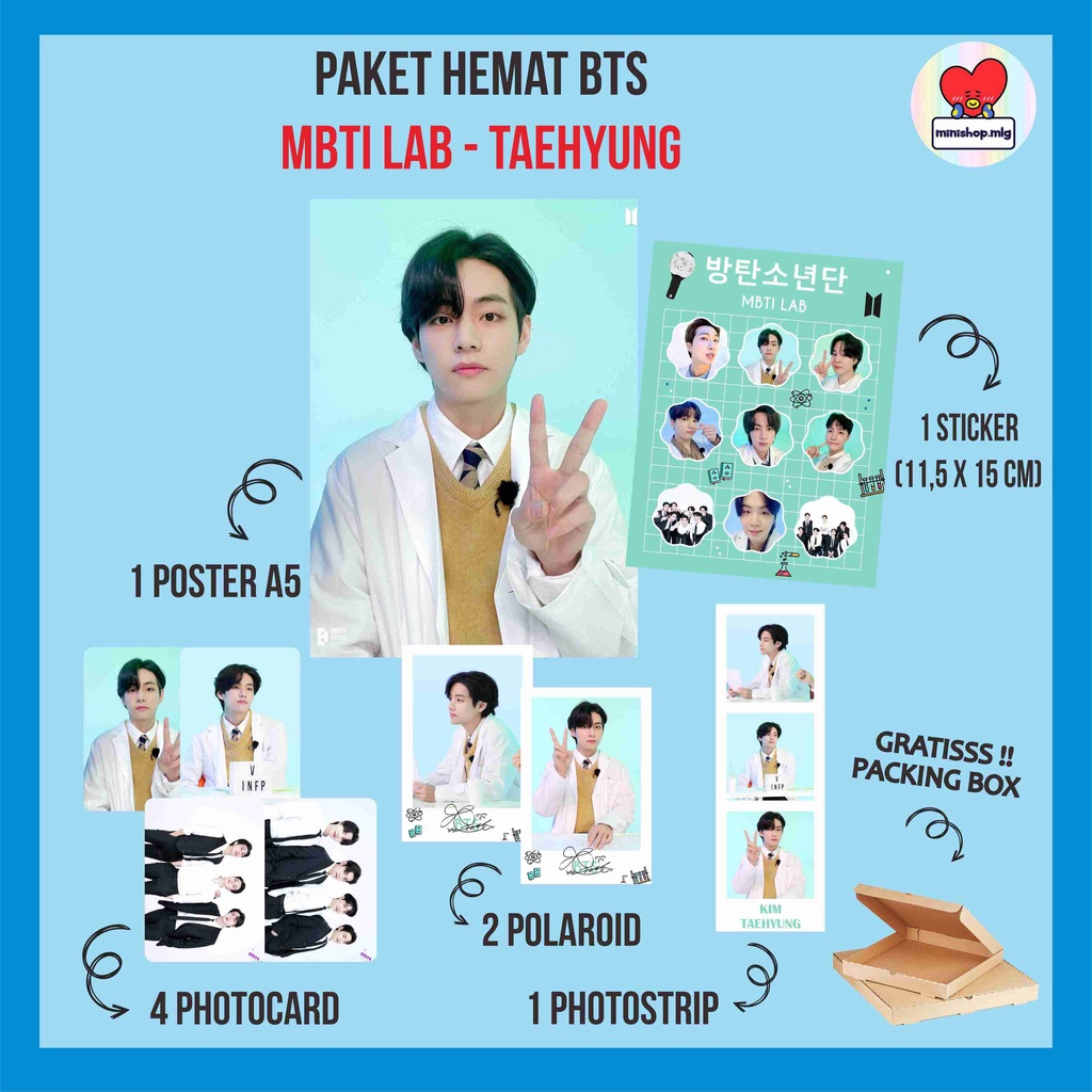 Jual (FREEBOX) PAKET HEMAT BTS MBTI LAB UNOFFICIAL - FANKIT BTS MBTI LAB - 10K BTS MBTI LAB ...