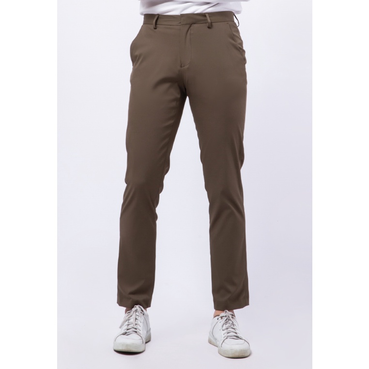 Jual Executive Slim Fit Formal Pants Olive | Shopee Indonesia