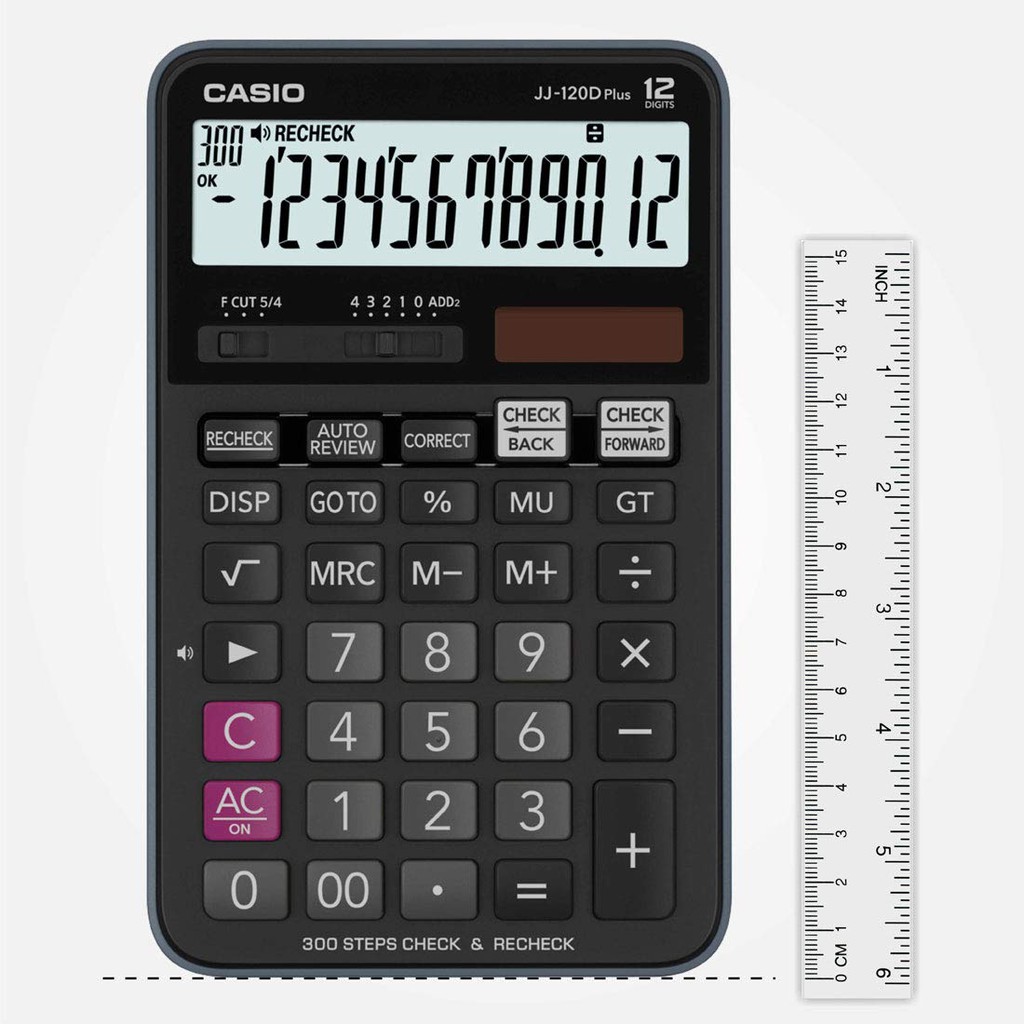 Jual KALKULATOR CASIO JJ 120D PLUS ORIGINAL - 12 DIGIT - CHECK - CORRECT - EXTRA LARGE DISPLAY ...