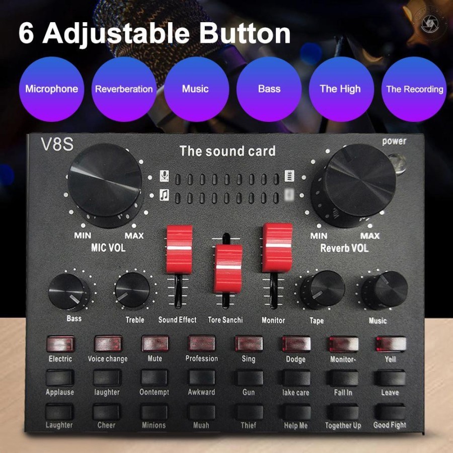 Jual MIXIO V8S PREMIUM Live Streaming Sound Adapter Phone Laptop ...