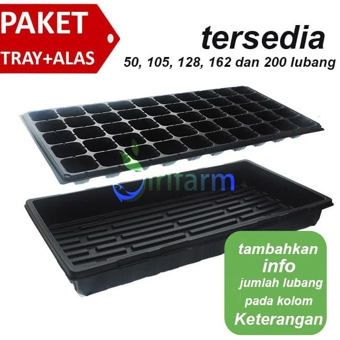 Jual Paket Lengkap 1 Tray Semai + 1 Alas + 1 Cover Bening Jirifarm ...