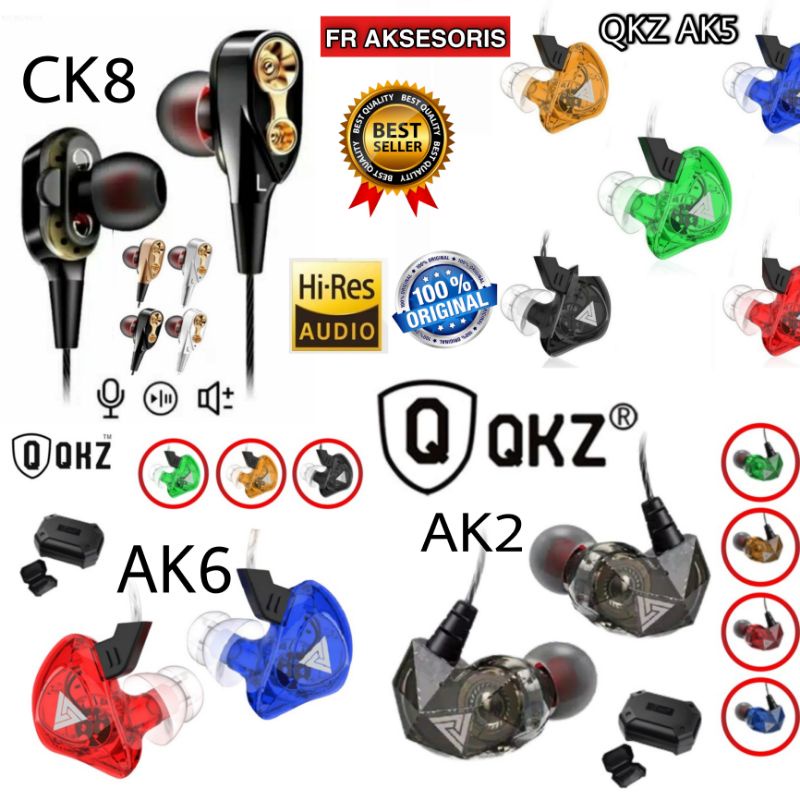 Jual Headset QKZ AK6 / QKZ AK2 / QKZ AK5 / QKZ CK8 Earphone Gaming Bass ...
