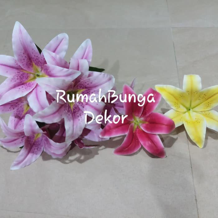 Jual Bunga Lily / Lili Casablanca Grup Artificial x7 ( Ungu, Fanta, dan ...