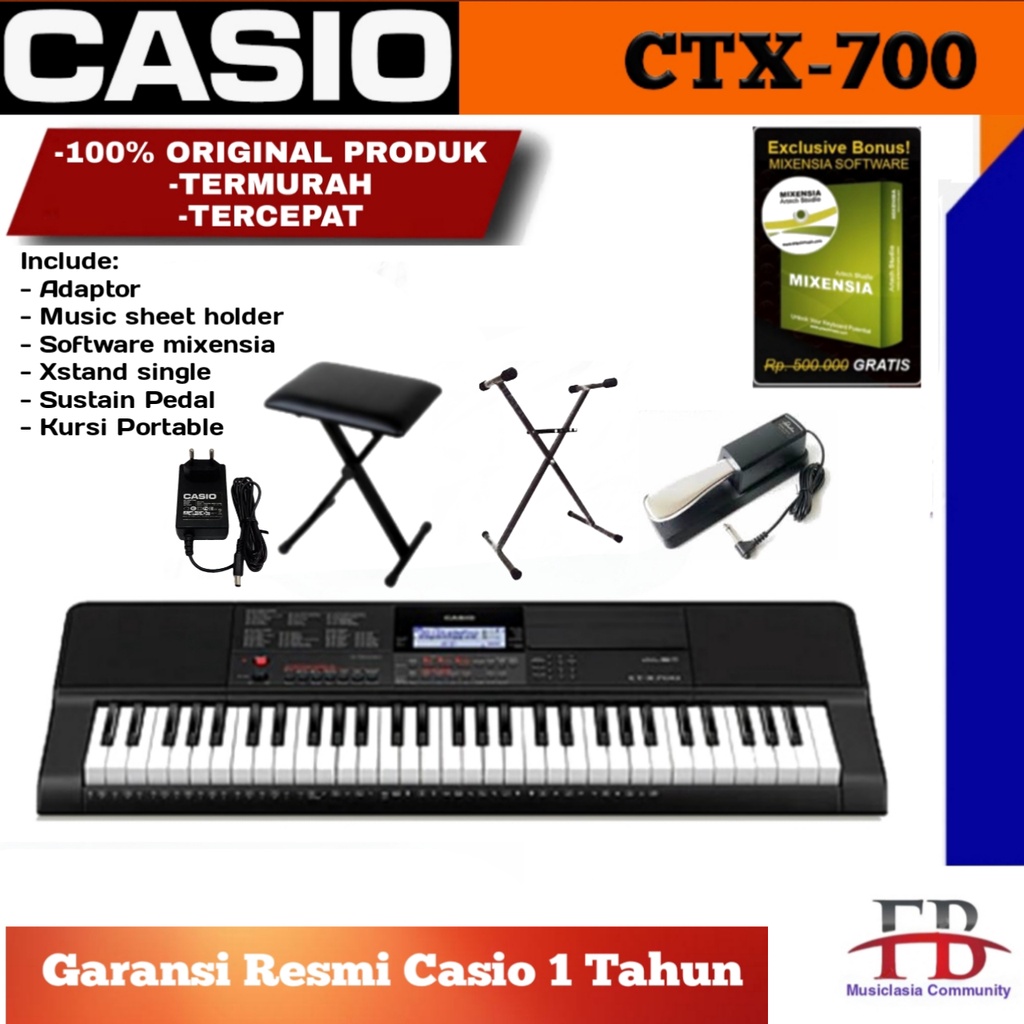 Jual Keyboard Casio CTX 700 / Alat musik Keyboard CT-X 700 / CTX-700 ...