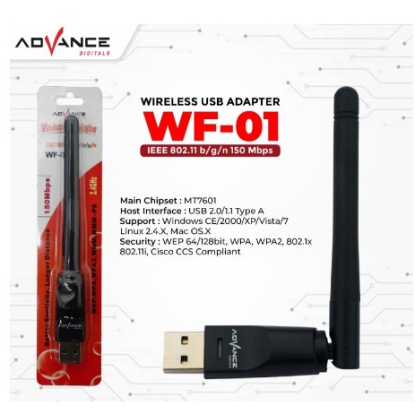 Jual ITSTORE Advance USB Dongle Wifi Wireless Adapter Receiver WF-01 Komputer PC Laptop Set Top ...