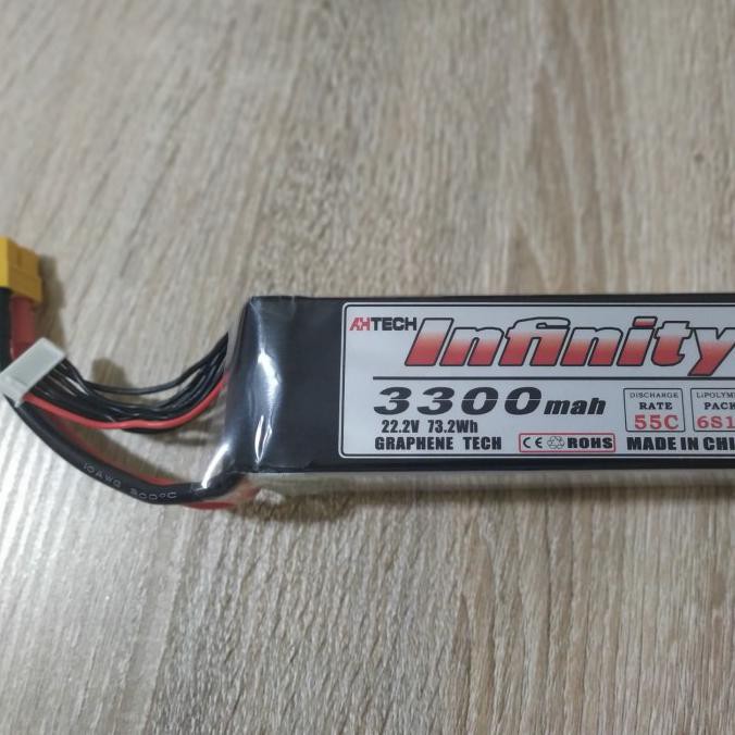 Jual AHTECH Infinity 22.2V 6s 3300mAh 55C 73.2Wh LiPo Battery | Shopee ...