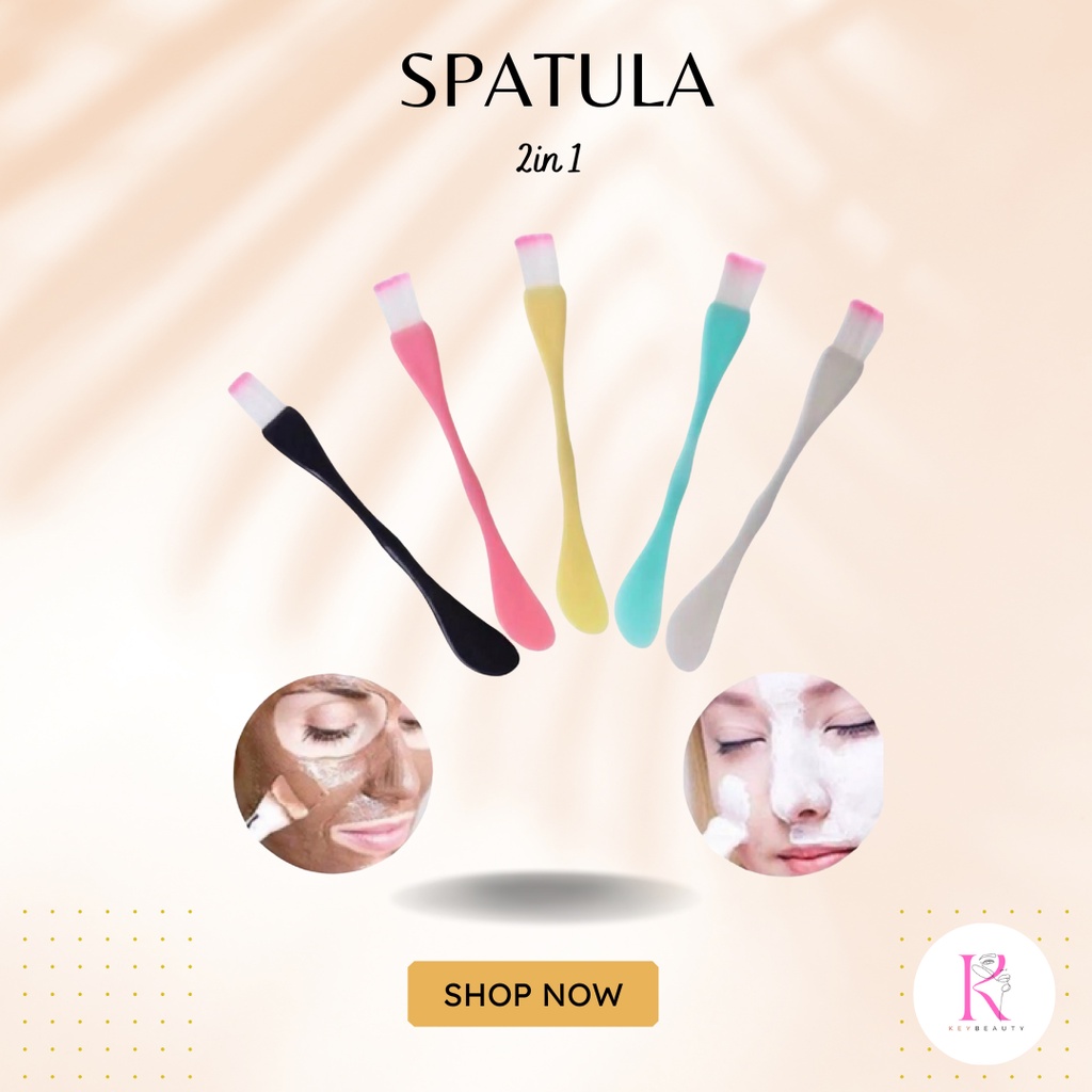 Jual Spatula & Kuas Masker 2 In 1 Praktis & Murah (Warna Random ...