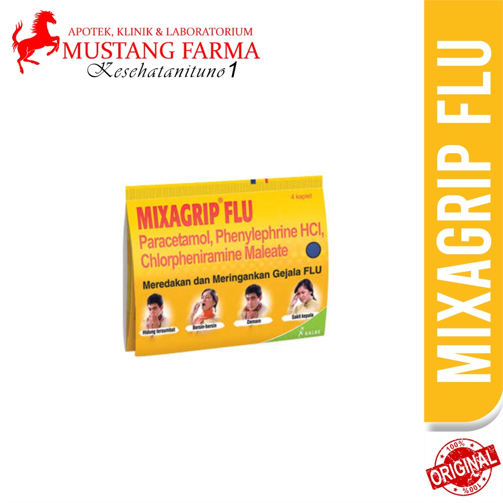 Jual Mixagrip Flu ECERAN 4 Kaplet (KUNING) | Shopee Indonesia