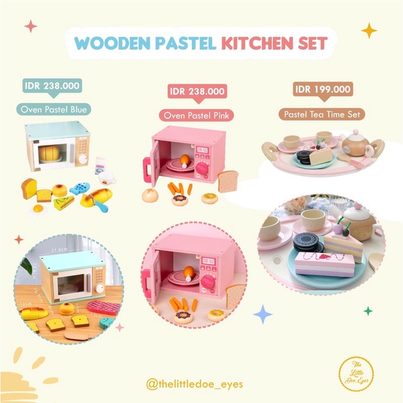 Jual Wooden Pastel Kitchen Set | Shopee Indonesia