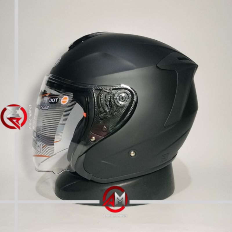Jual HELM INK DYNAMIC SOLID BLACK DOFF HALF FACE HELM DYNAMIC POLOS ...