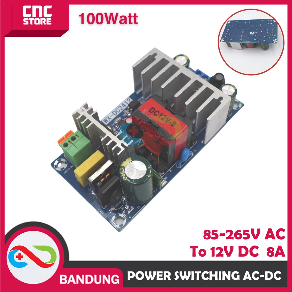 Jual MODULE POWER SUPPLY SWITCHING AC TO DC 100W 85-265V AC TO 12VDC 8A | Shopee Indonesia