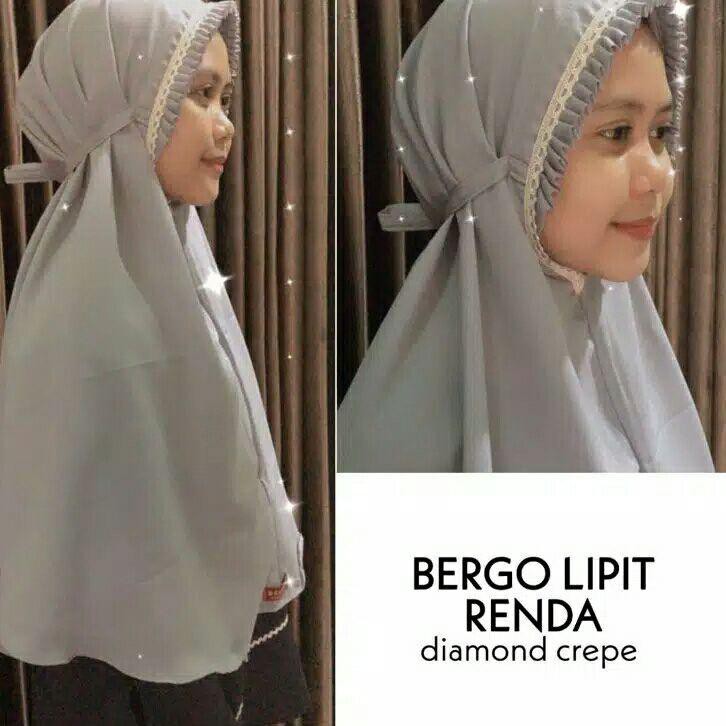 Jual SHOPEE MALL jilbab mariyam lipit renda kepala\mariyam kcb renda ...