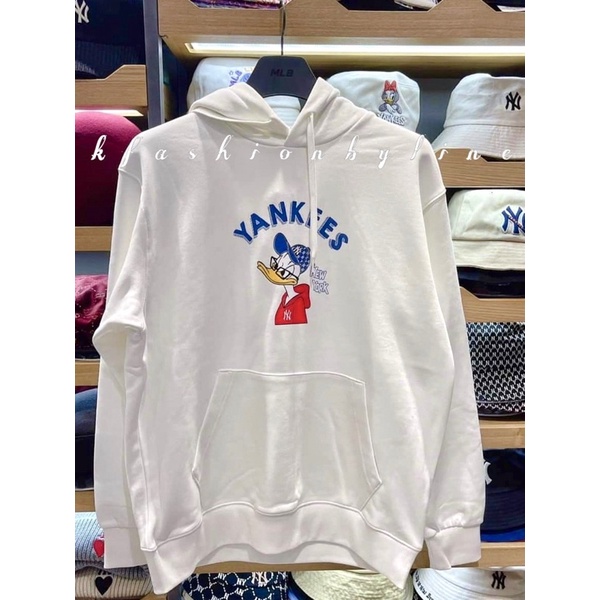 Jual MLB x Disney Donald Duck Big Logo Overfit Hoodie New York Yankees ...
