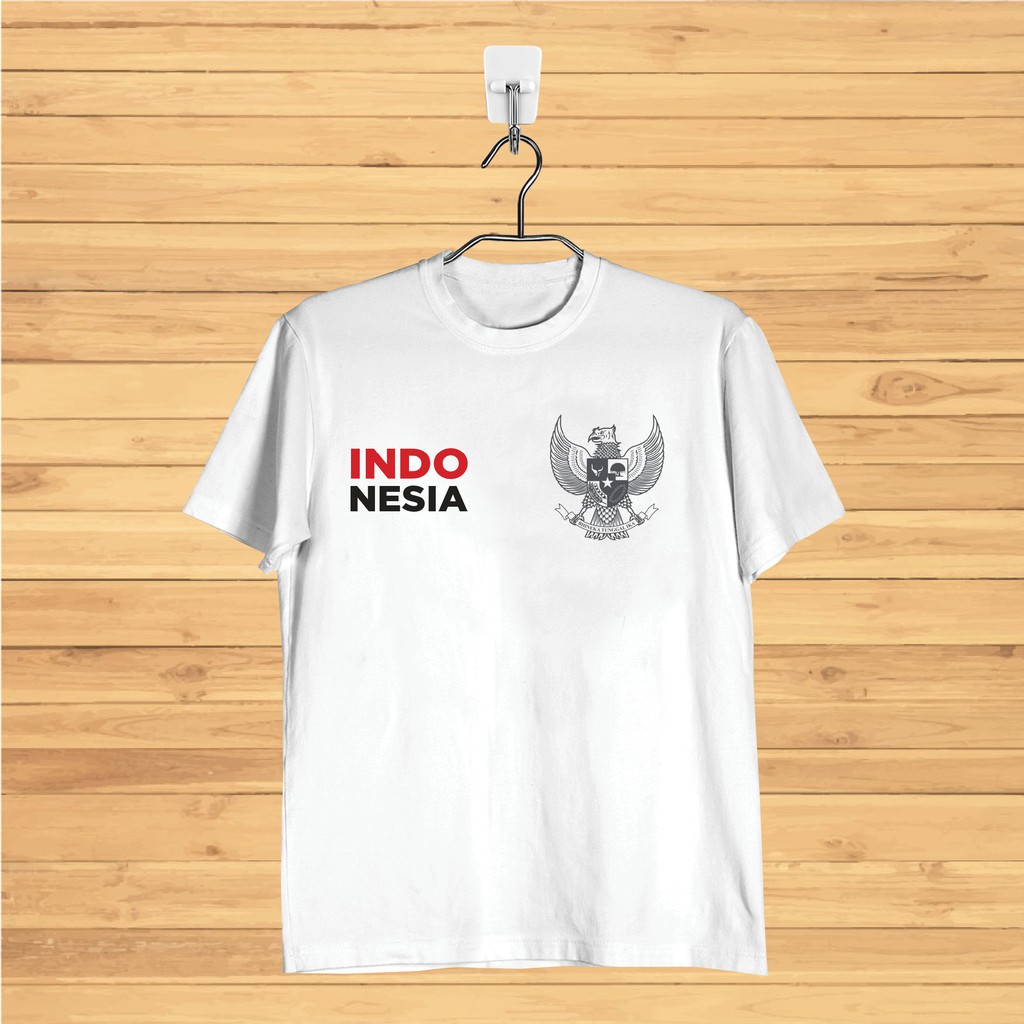 Jual KAOS KEBANGGAAN INDONESIA LOGO GARUDA DI DADA HITAM | Shopee Indonesia