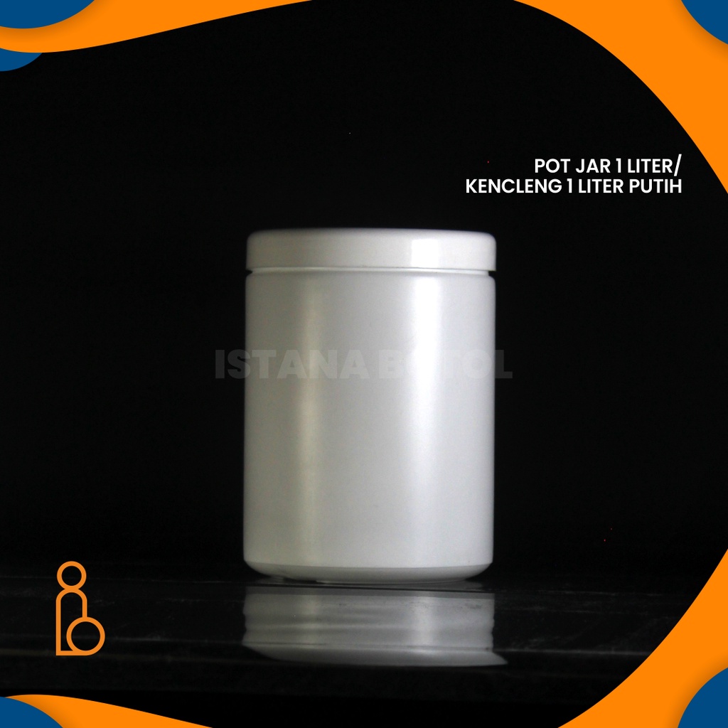 Jual POT JAR 1000 ML / POT JAR 1 LITER / TOPLES TABUNG 1000ML / POT ...