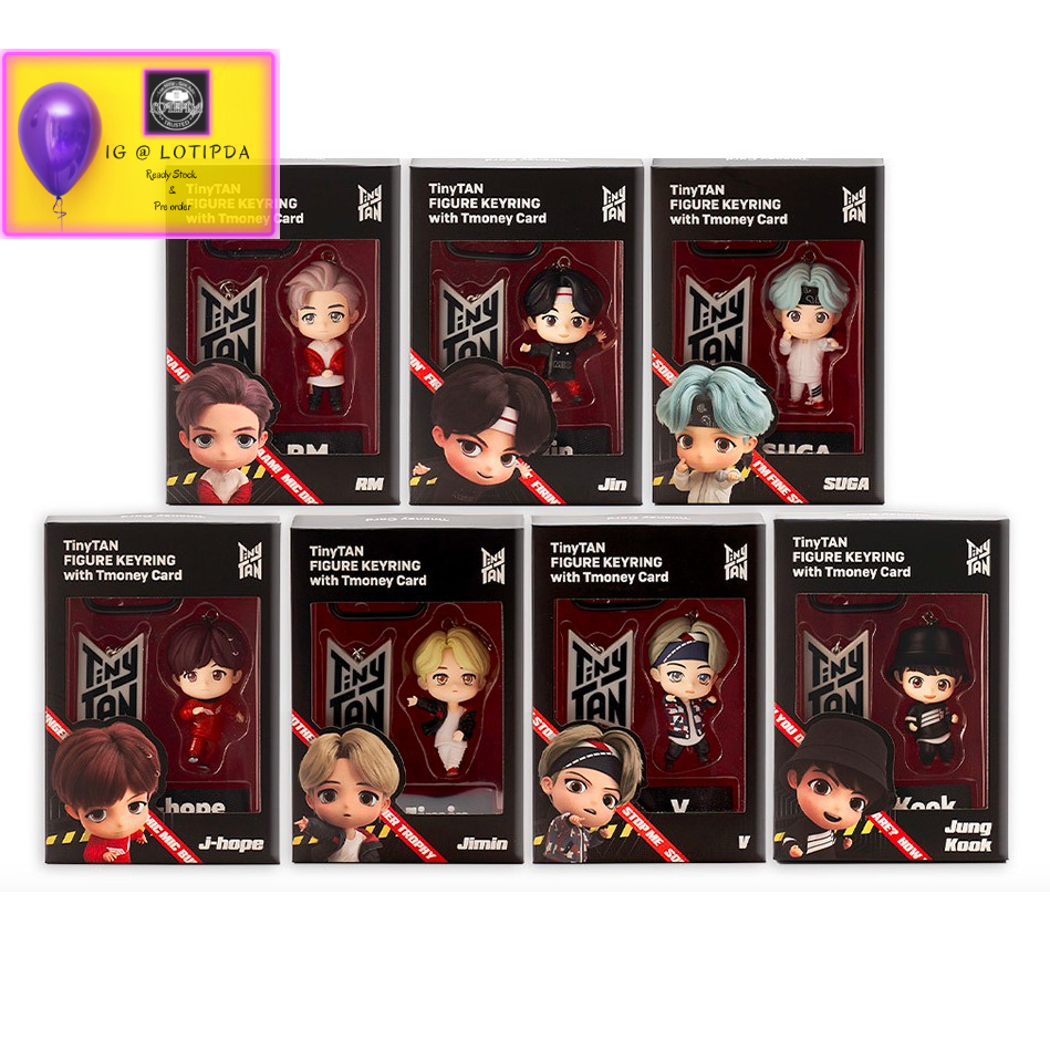 Jual BTS BT21 TINYTAN FIGURE KEYCHAIN KEYRING WITH TMONEY OFFICIAL FROM BIG HIT ENTERTAINMENT ...