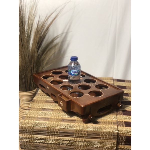 Jual Tempat Minuman / Tempat Aqua Gelas / Nampan Baki Kayu Jati Asli ...