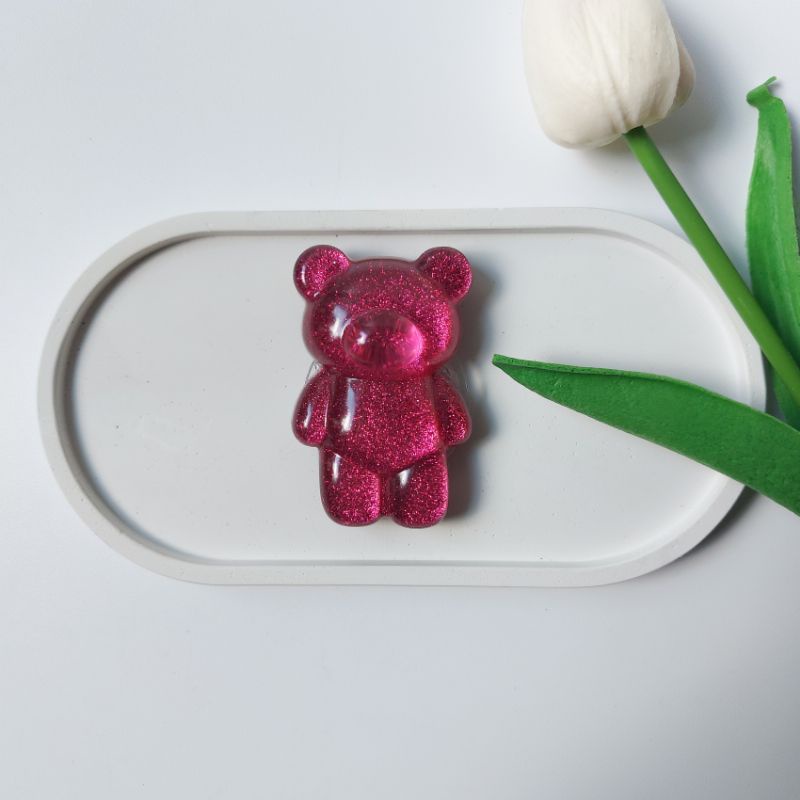 Jual [ READY STOCK ] korean popsocket aesthetic griptok gummy bear clear laser hologram glitter ...