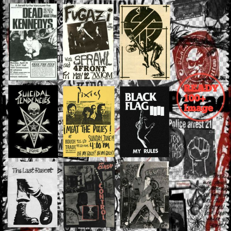 Jual Poster Dinding Vintage/Aesthetic PUNK Poster Wall Collage Isi 50 ...