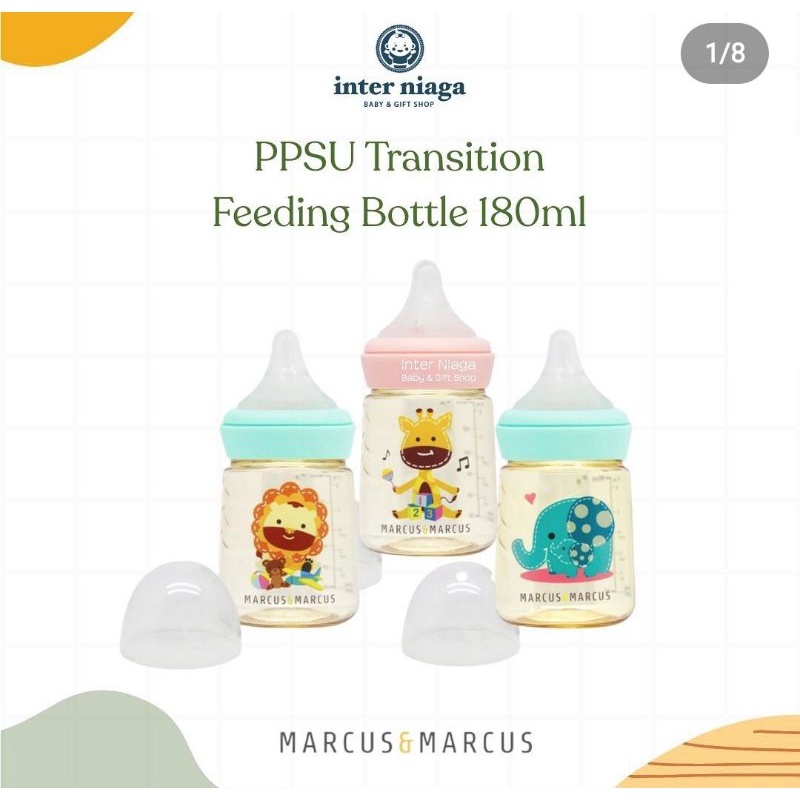 Jual Interniaga - Marcus Marcus PPSU Transition Feeding Bootle 180ml | Shopee Indonesia