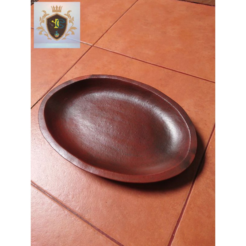 Jual PIRING WADAH SAJI OVAL GERABAH TANAH LIAT BESAR TRADISIONAL ...