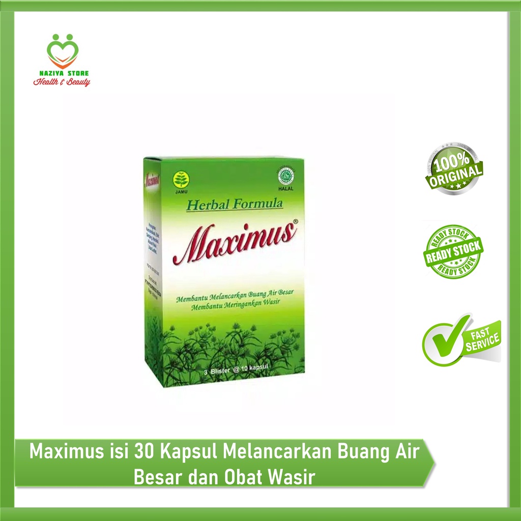 Jual MAXIMUS KAPSUL Obat Melancarkan Buang Air Besar/BAB/Wasir ...