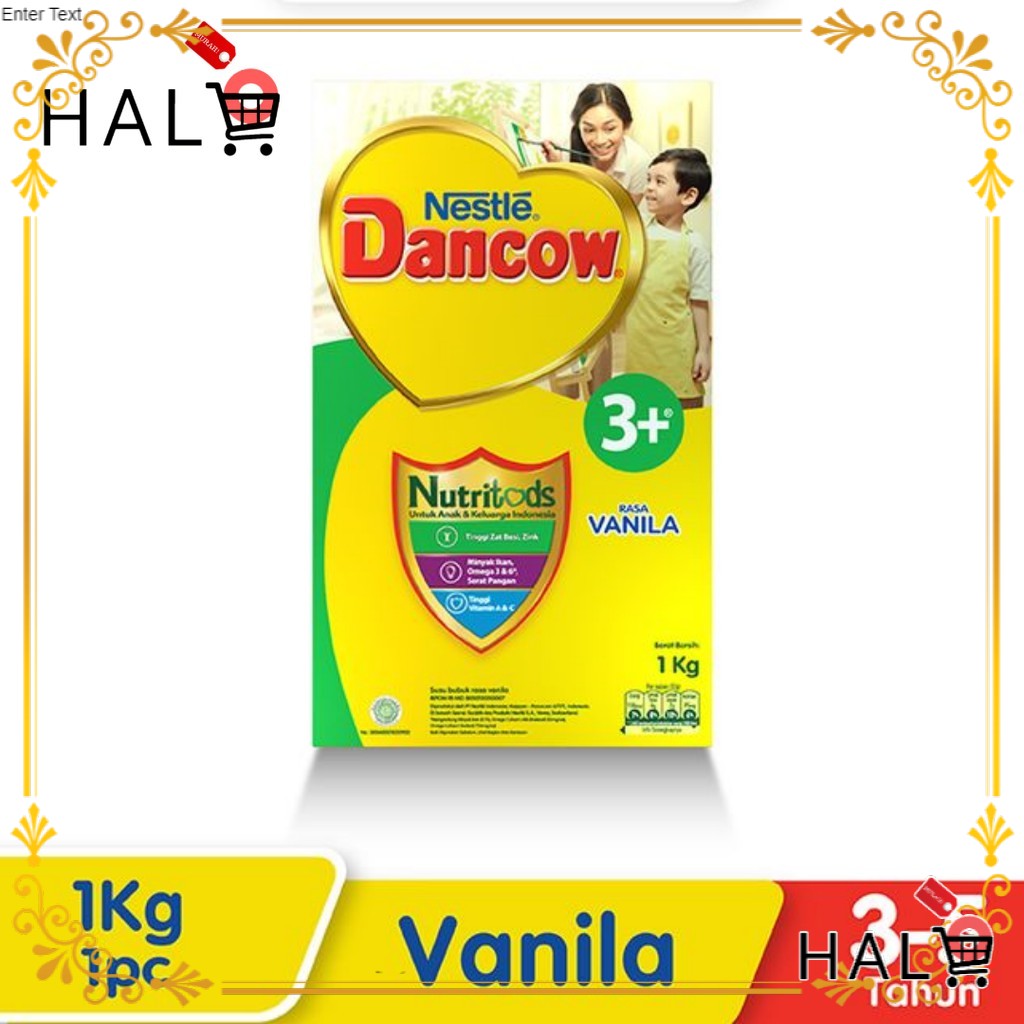 Jual DANCOW ADVANCED EXCELNUTRI 3+ Vanila Box 1000g | Shopee Indonesia