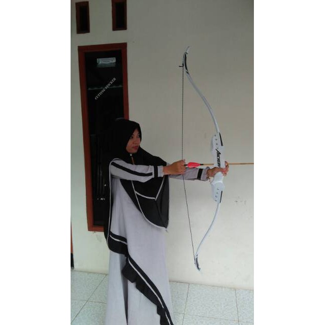 Jual Busur Panah + 3 arrow bambu point+print target+panduan | Shopee ...