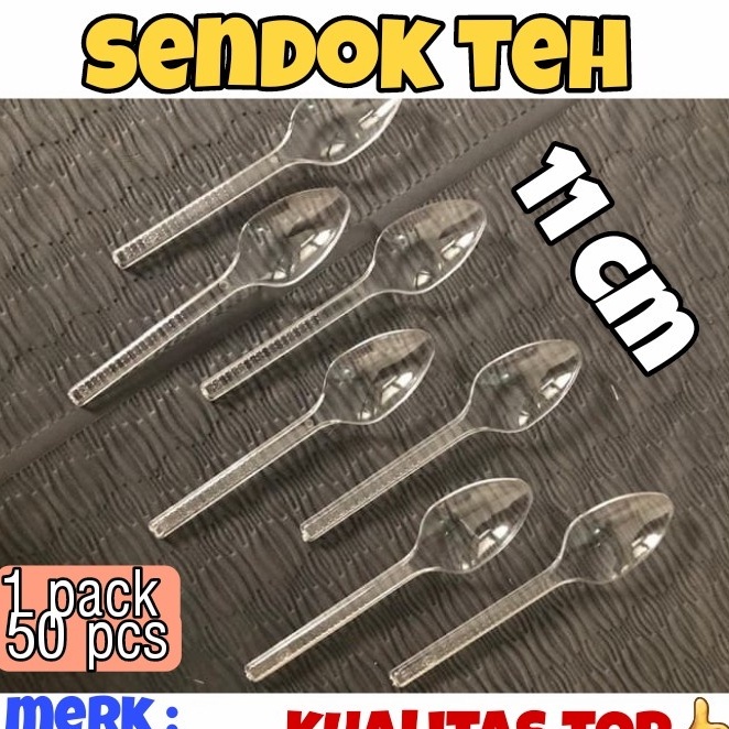 Jual Sendok Teh STG /Sendok Puding Sendok Ice Cream Jelly Bening 50 PCS ...