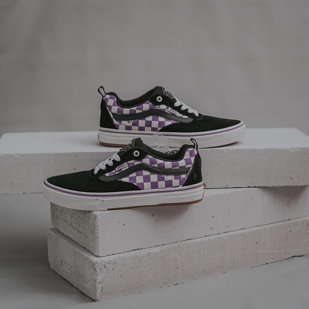 Jual Vans PRO Kyle Walker Checkerboard Black / Dewberry Original 100% ...
