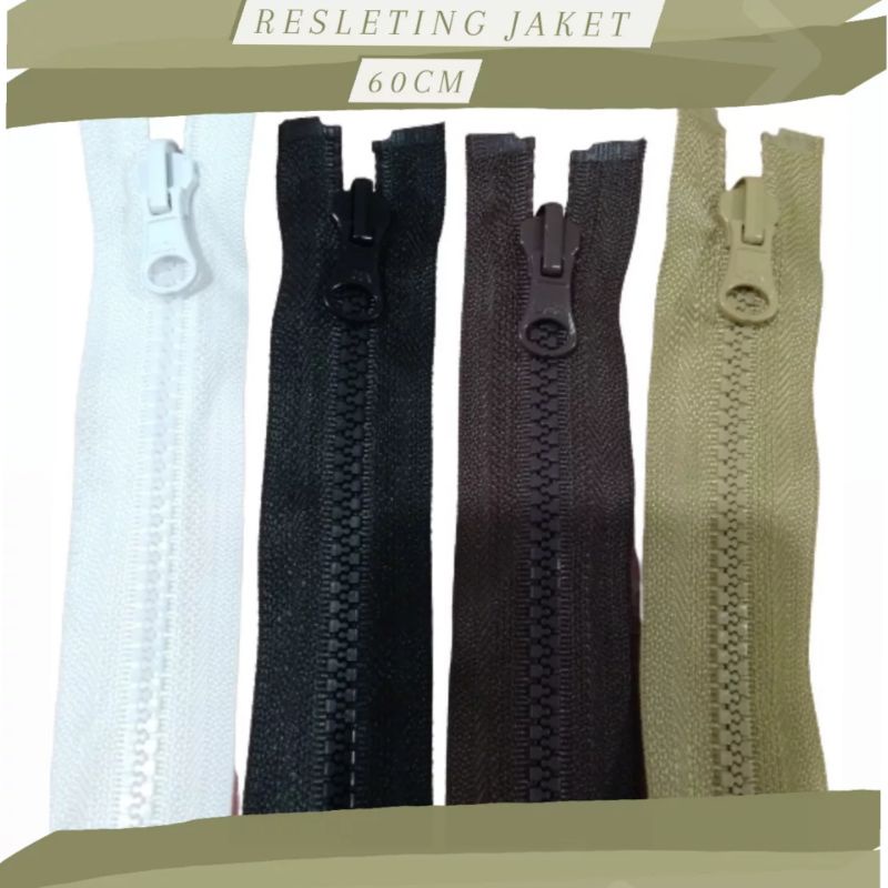 Jual Resleting jaket | zipper jaket | resleting jaket vislon lion satuan panjang 60 cm | Shopee ...