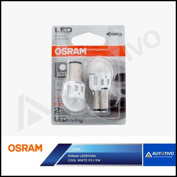 Jual Led Osram Lampu Rem P21 5W Cool White 12 Volt 6000 Kelvin Blister ...