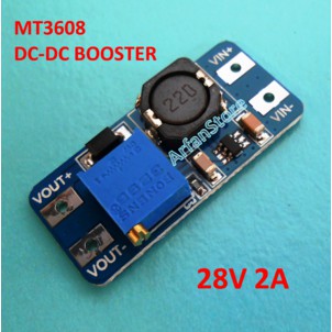 Jual MT3608 DC Step Up Boost Converter Mini XL6009 28V 2A Booster Module | Shopee Indonesia