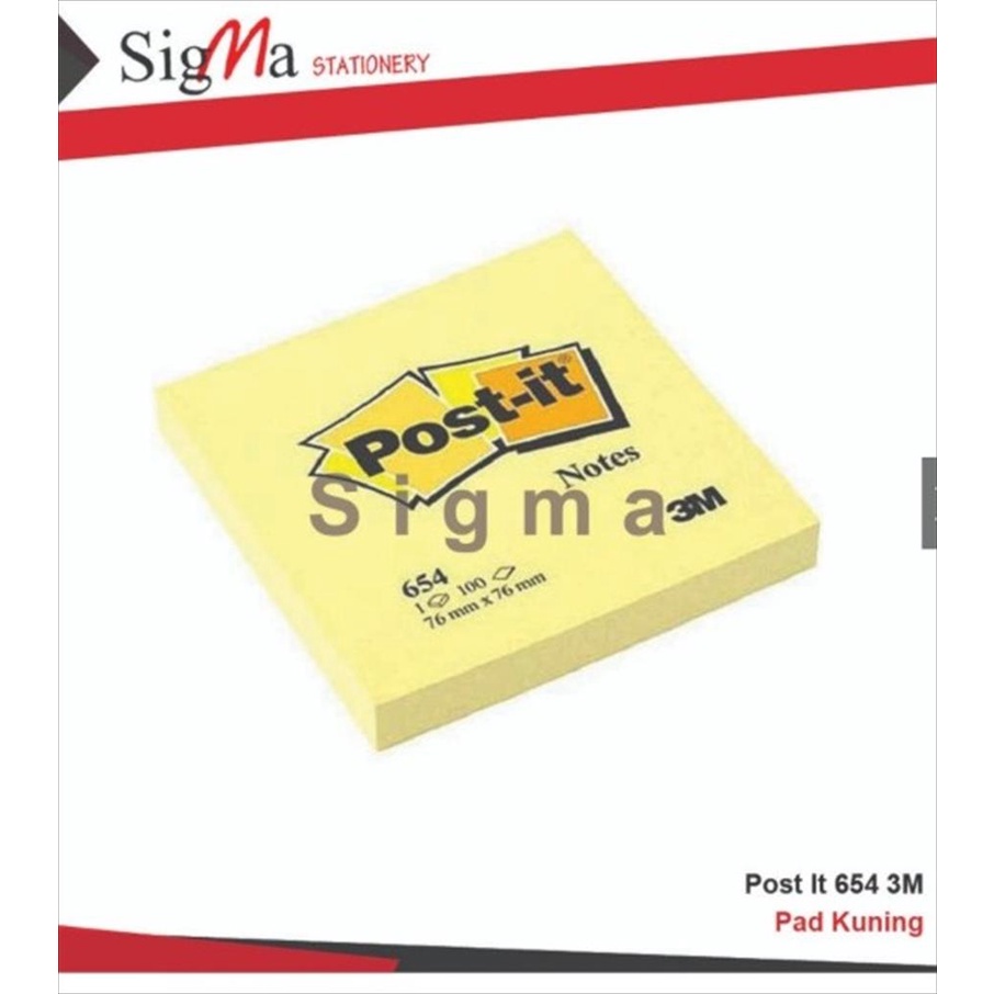 Jual Sticky Note Post It 3M 654 Kuning (Pcs) | Shopee Indonesia