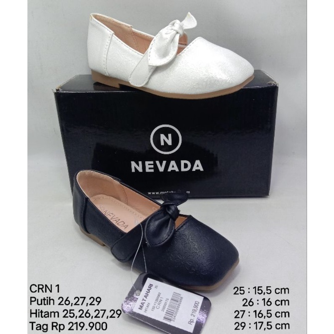 Jual (Size 25) CRN 1 SEPATU ANAK FLAT WANITA NEVADA ORIGINAL | Shopee ...