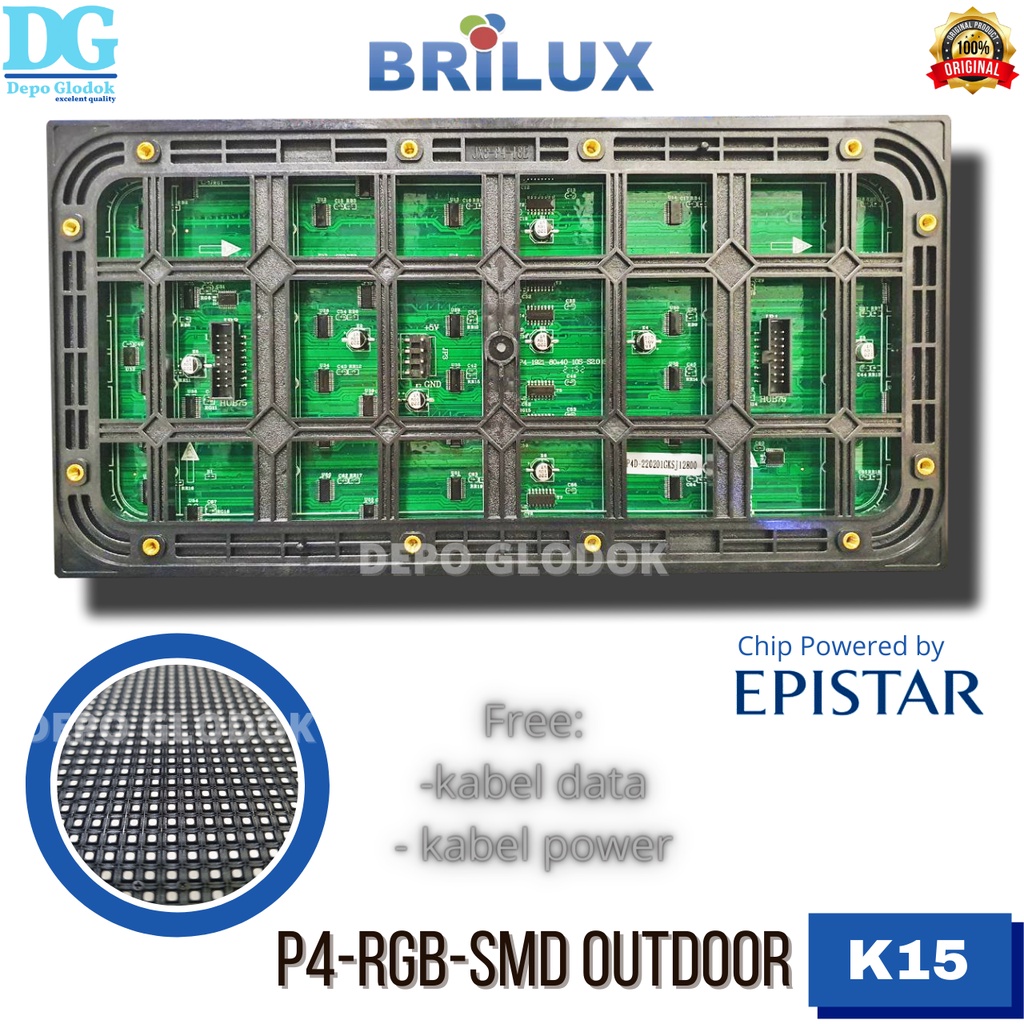 Jual LED PANEL MODULE VIDEOTRON P4 OUTDOOR HUB 75 SCAN 1/10 BERGARANSI ...