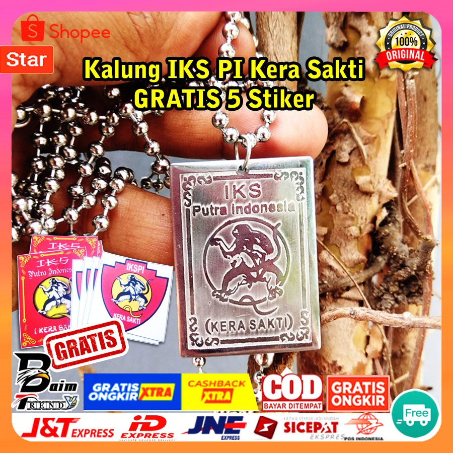 Jual Kalung Lambang Pencak Silat IKS PI Kera Sakti Liontin Monel Asli Anti Karat GRATIS Stiker ...
