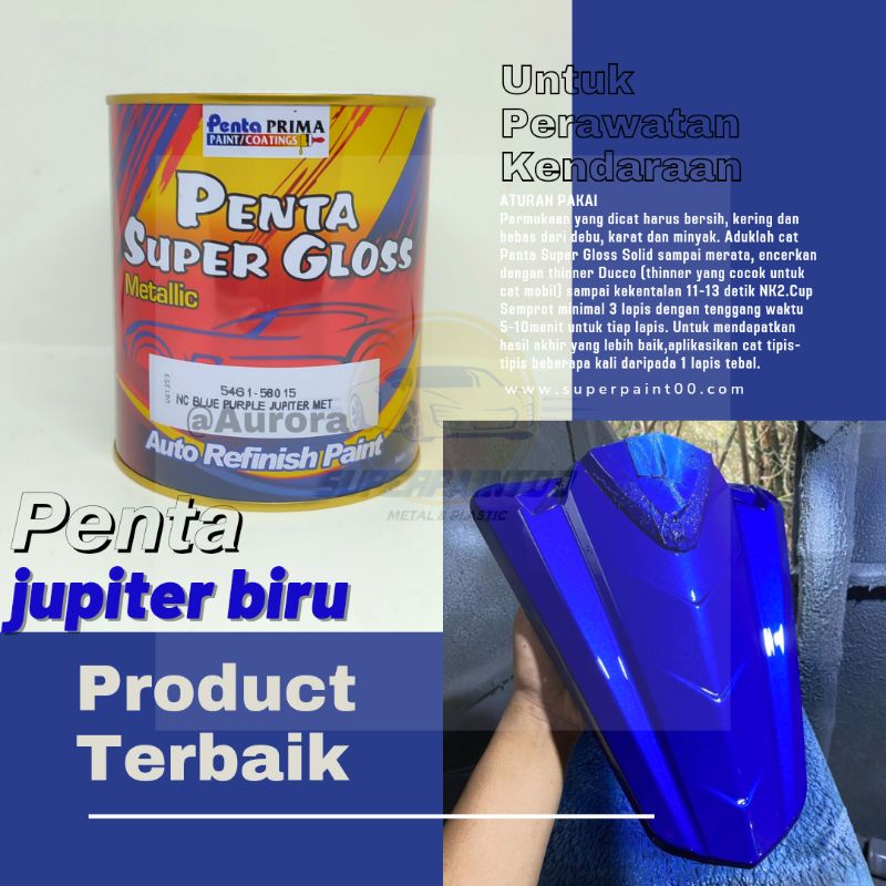 Jual Cat Biru Yamaha Metalik Penta Super Gloss Blue Purple Jupiter ...