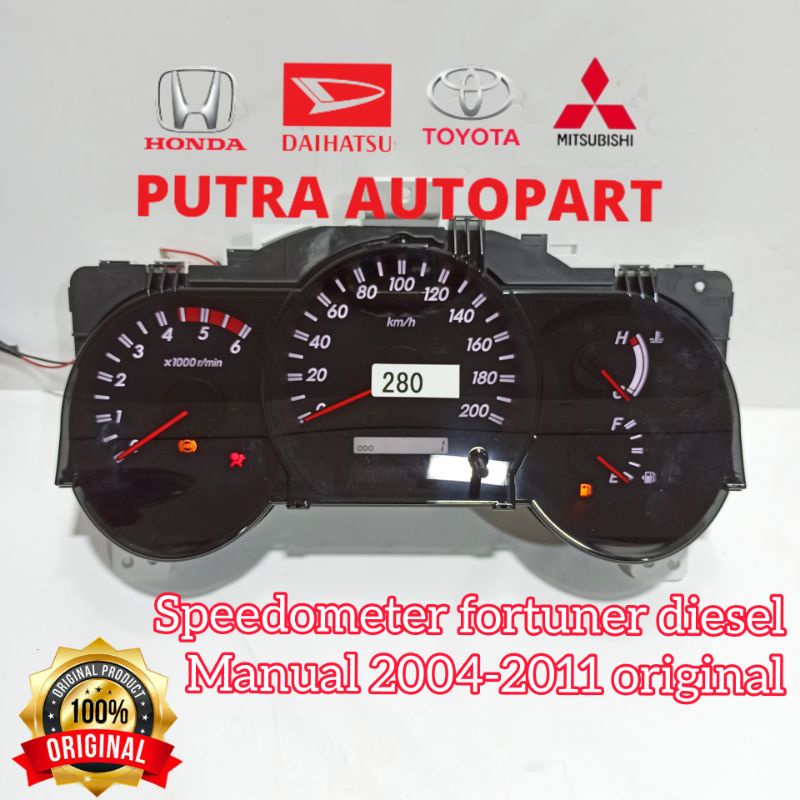 Jual speedometer kilometer fortuner diesel manual 2004-2011 original ...