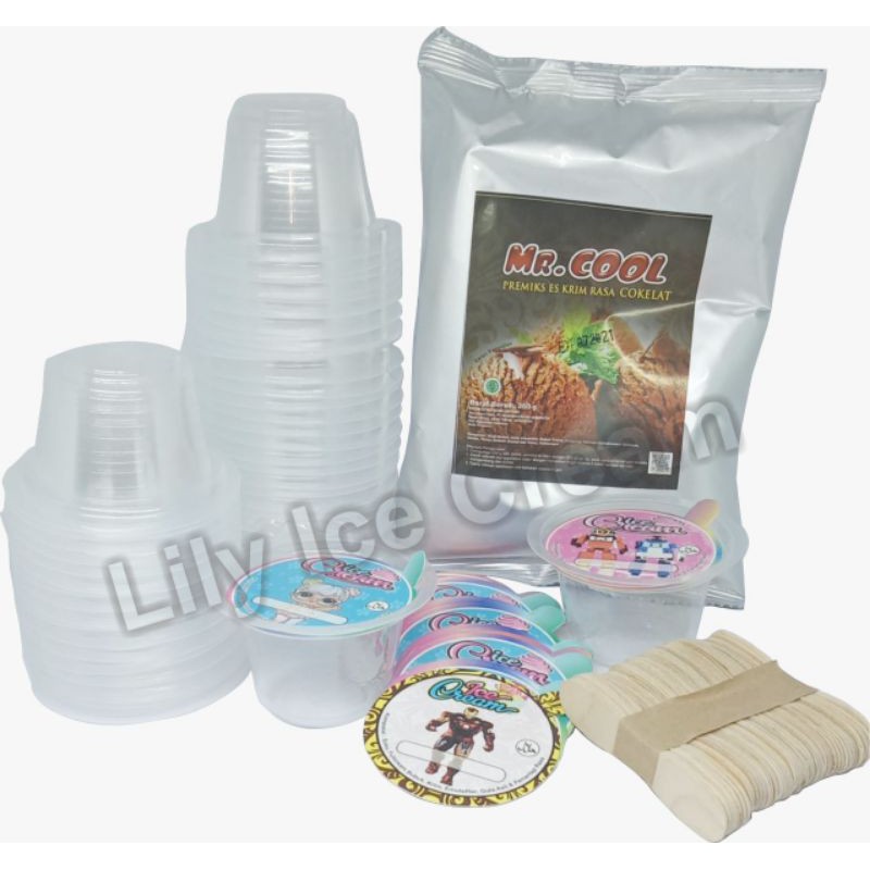 Jual PAKET ICE CREAM / ES KRIM BUBUK ICE CREAM 250 GRAM CUP BENING ...