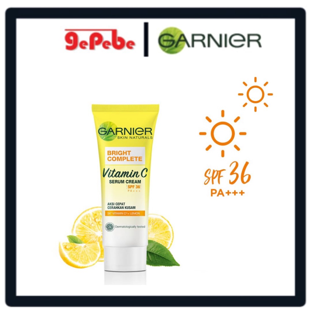 Jual Garnier Bright Complete Vitamin C Serum Cream SPF 36 20ml | Shopee Indonesia
