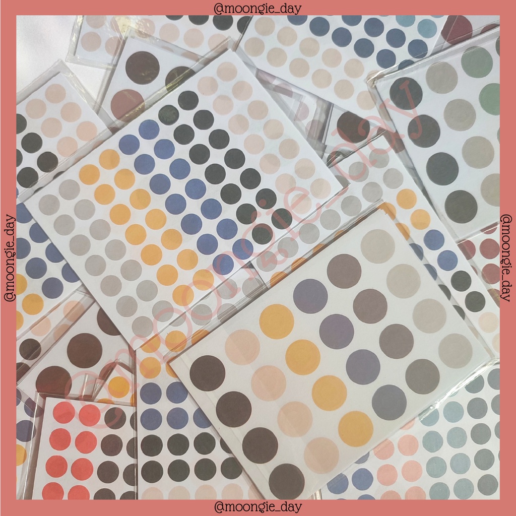 Jual 3 LEMBAR STIKER KERTAS TEMA ROUND WASHI PAPER BULLET JURNAL DIY ...