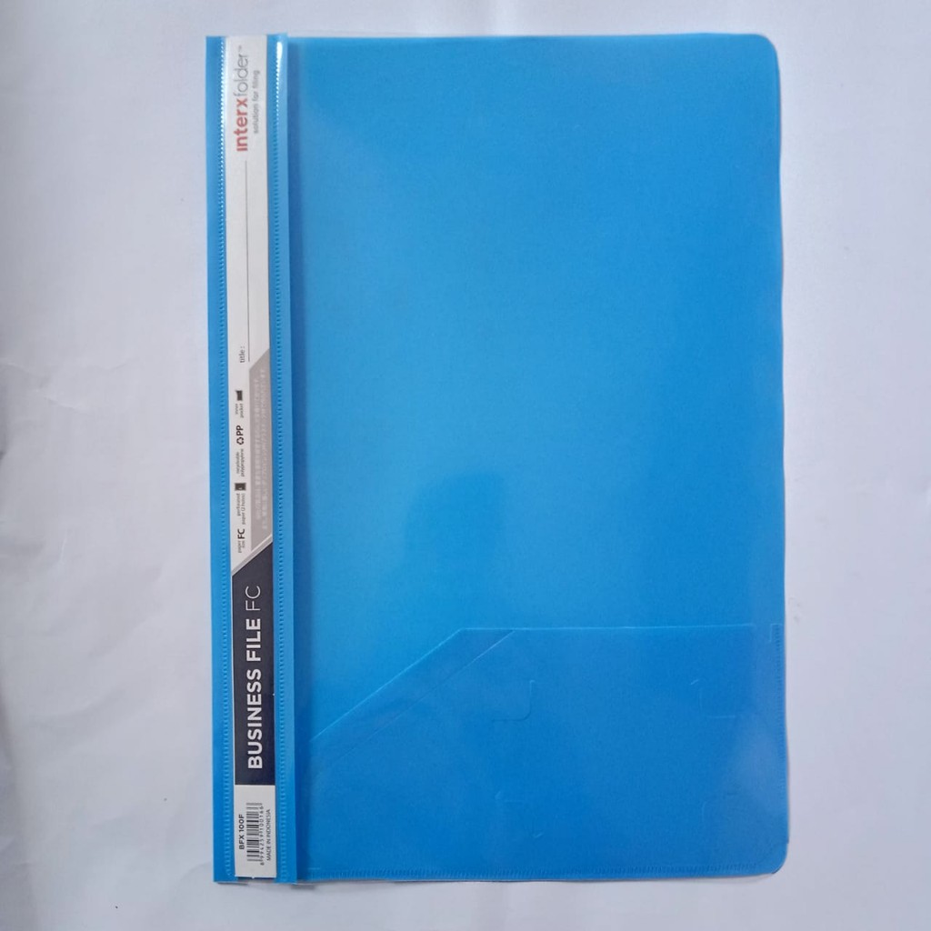 Jual Inter X Folder Business File F4 - Biru (Pak 12 Pcs) | Shopee Indonesia