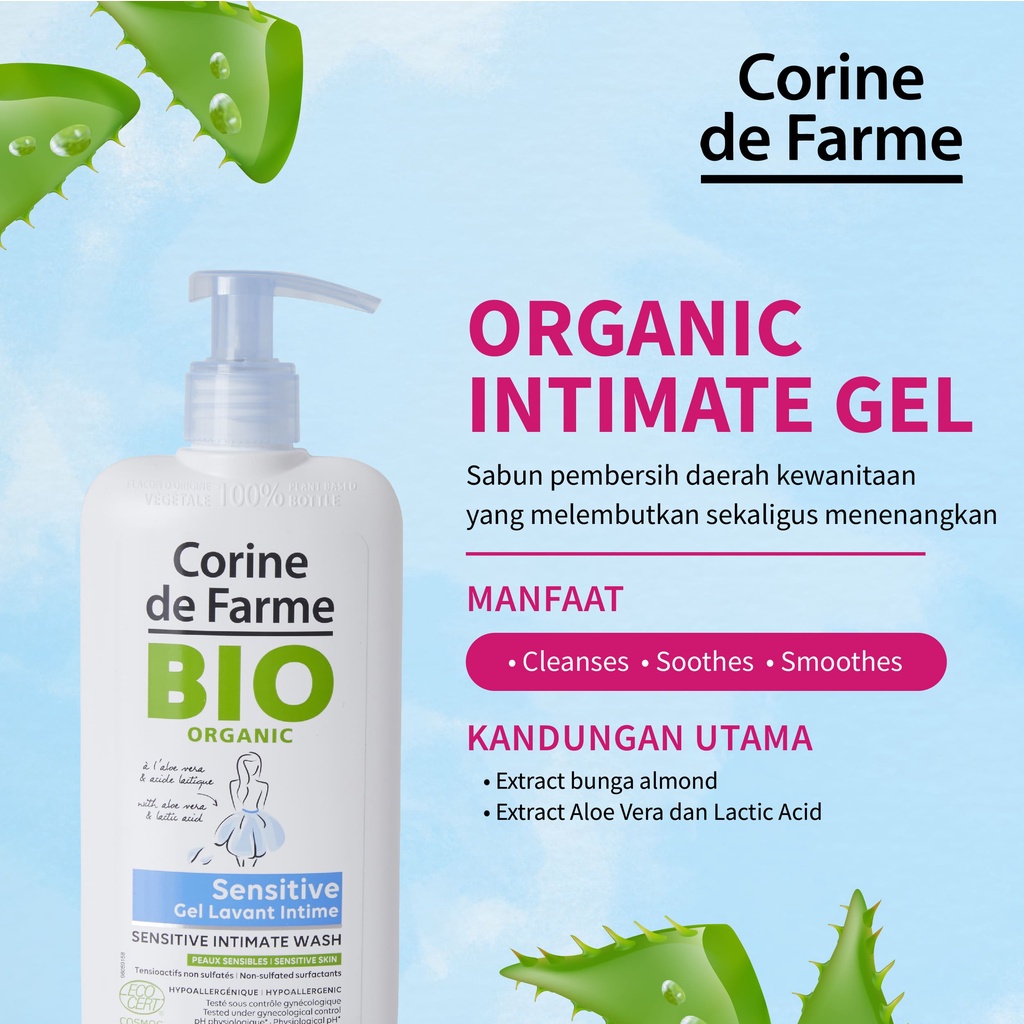 Jual Corine de Farme Bio Organik Intimate Gel Sensitive - 250ml | Shopee Indonesia