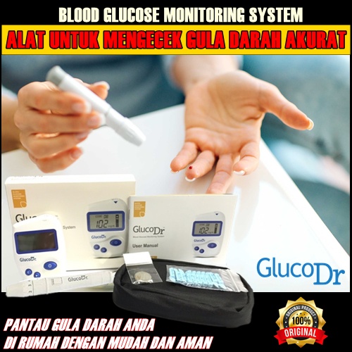 Jual TERBARU alat gluco dr agm 2100 unit only alat pengecek kadar gula ...