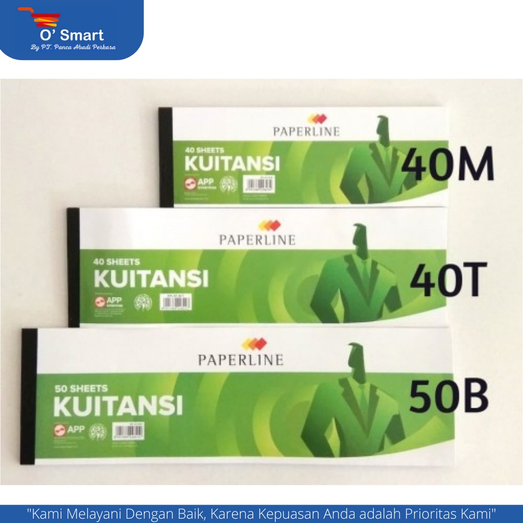 Jual Paperline Buku kwitansi Besar 50B/ Sedang 40T/ Kecil 40M | Shopee ...