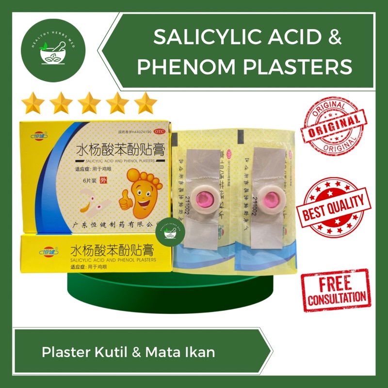 Jual PLASTER KUTIL DAN MATA IKAN SALICYLIC ACID AND PHENOL PLASTERS ...