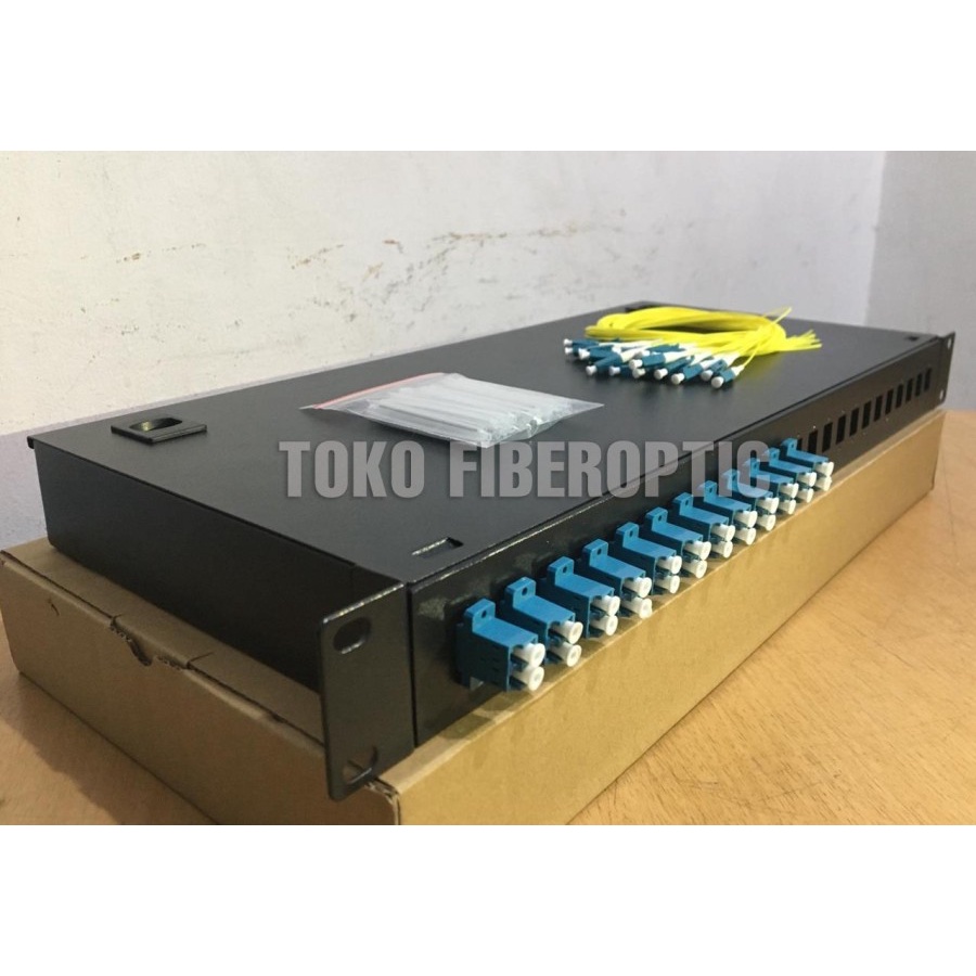 Jual OTB 24 port rackmount LC singlemode/ODF 24 port LC+ pigtail LC ...