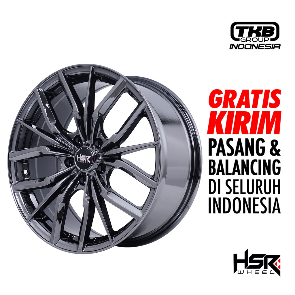 Jual Velg Mobil Type EVOKES HSR Ring 18x8 Hole 5X114,3 ET42 BLACK ...